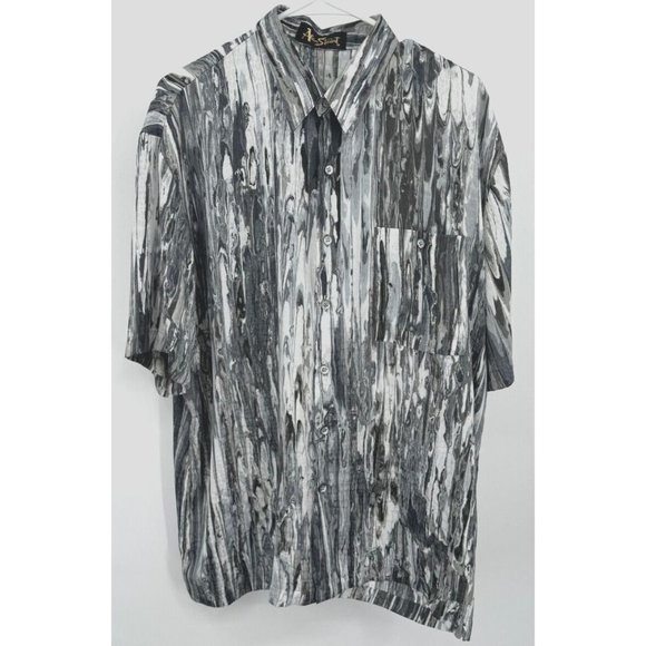 Alan Stuart | Shirts | Alan Stuart Button Up Shirt Mens Large Gray ...